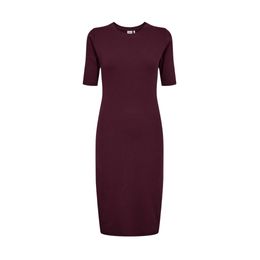 Nümph Jerseykleid NÜMPH "Nümph Dress NURILEY DRESS", Damen, Gr. L, Normalgrößen, winetasting, Obermaterial: 92% Baumwolle, 8% Elasthan, Kleider