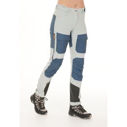 Softshellhose WHISTLER "Anissy", Damen, Gr. 44, EURO-Gr&ouml;&szlig;en, blau (hellblau, blau), 65% Polyester, 35% Baumwolle, mehrfarbig, lang, Hosen Softshellhose, mit atmungsaktivem Material