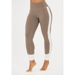 ENDURANCE ATHLECIA Trainingstights ATHLECIA "Lris", Damen, Gr. 44, EURO-Größen, braun, 75% Polyester, 25% Elasthan, mehrfarbig, Hosen, mit Flatlock-Nähten und Schlüsseltasche