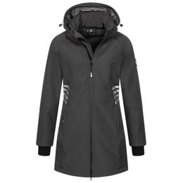 Softshelljacke Arctic Seven "ASGiuliana", Damen, Gr. M, grau (dunkelgrau), Obermaterial: 96% Polyester, 4% Elasthan; Innenseite: 100% Polyester, Jacken Softshelljacke, mit abnehmbarer Kapuze