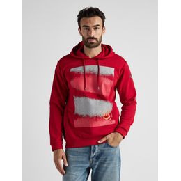 Kapuzenpullover JCC "310212102", Herren, Gr. M, rot, Obermaterial: 60% Baumwolle, 40% Polyester, Pullover Sweatshirt Hoodie