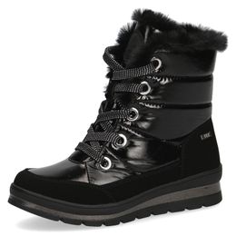 Winterboots Caprice, Damen, Gr. 42, schwarz, Lederimitat, Textil, Schuhe Snowboots, mit wasserabweisender TEX-Membran