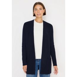 Strickjacke Cecil, Damen, Gr. S (38), urban dunkelblau, Web, 37% Baumwolle, 34% Polyacryl, 26% Polyester, 3% Elasthan, unifarben, comfort fit normal, ohne Ausschnitt, normaler offener Saum, Strickjacken Strickjacke, im soften Baumwoll-Mix