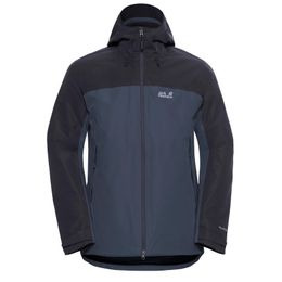 3-in-1-Funktionsjacke Jack Wolfskin, Herren, Gr. S, blau (midnight sky), Obermaterial: 100% Polyester, normal, Jacken, 3in1, wasserdicht, &Uuml;bergangsjacke