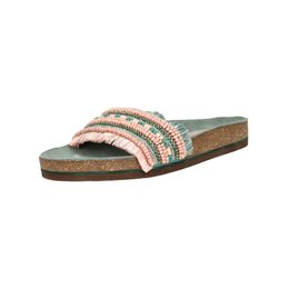 Pantolette Lazamani "Lazamani Pantoletten Leder", Damen, Gr. 41, gr&uuml;n (sage), Leder, Schuhe Pantolette