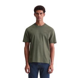 Marc O'Polo T-Shirt MARC O'POLO "aus schwerem Bio-Baumwoll-Jersey", Herren, Gr. L, braun (copley braun), Obermaterial: 100% Baumwolle, unifarben, Basic, relaxed fit, Rundhals, Shirts