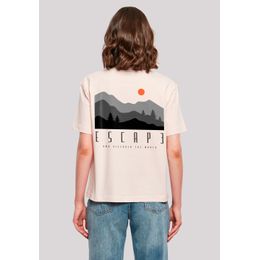 T-Shirt F4NT4STIC "Escape Discover the World Forest Landscape", Damen, Gr. 4XL, rosa (pink), Obermaterial: 100% Baumwolle, oversize, Rundhals, ohne Bündchen, Shirts, Discover the World