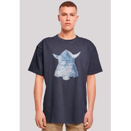 T-Shirt F4NT4STIC "Wickie und die starken M&auml;nner", Damen, Gr. S, blau (navy), Obermaterial: 100% Baumwolle, oversize, Rundhals, ohne B&uuml;ndchen, Shirts T-Shirt, Retro, Heroes of Childhood, TV Serie