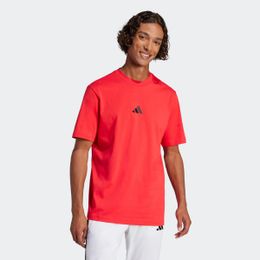 T-Shirt adidas Sportswear "M SL SJ T", Damen, Gr. L, rot (pure ruby, schwarz), Obermaterial: 100% Baumwolle, normal, Rundhals, Shirts T-Shirt