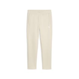 Sporthose Puma "Evostripe Jogginghose Damen", Damen, Gr. L, Normalgrößen, weiß (alpine snow weiß), Obermaterial: 77% Baumwolle, 23% Polyester; Taschenfutter: 100% Baumwolle; Seitenpartie: 20% Polyester, 80% Baumwolle, unifarben, regular fit, Hosen