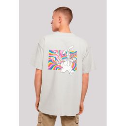 T-Shirt F4NT4STIC "Alice im Wunderland Uhr Hase", Herren, Gr. 3XL, grau (lightasphalt), Obermaterial: 100% Baumwolle, oversize, Rundhals, ohne Bündchen, Shirts, Premium Qualität, Nostalgie, Kinderserie