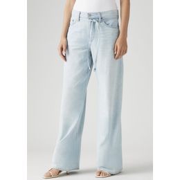 Levi's Straight-Jeans LEVI'S "XL STRAIGHT", Damen, Gr. 30, L&auml;nge 33, luxury trip, Denim/Jeans, Obermaterial: 85% Baumwolle, 15% Leinen, unifarben, straight fit kn&ouml;chellang, Jeans Straight-Jeans, im Five-Pocket Style