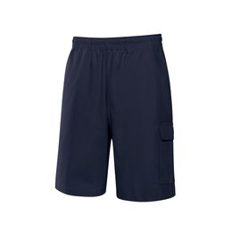 Jerseyhose TRIGEMA "TRIGEMA Cargo-Bermuda aus 100% Baumwolle", Herren, Gr. 5XL, US-Größen, blau (navy), 100% Baumwolle, Hosen