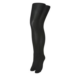 Feinstrumpfhose Vero Moda CURVE "VMCLOVE TIGHTS - 40 DEN 2-PACK CUR NOOS", Damen, Gr. 50/52, schwarz (schwarz pack:2xschwarz), Obermaterial: 92% Polyamid, 8% Elasthan, uni, elastisch, Strumpfhosen