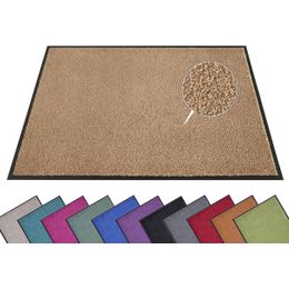 Fu&szlig;matte Hanse Home "Wash & Clean" Gr. 16, braun (caramel), B:60cm H:7mm L:90cm, Kunstfaser, Teppiche, Fu&szlig;matte, Schmutzfangmatte, T&uuml;rmatte, In- und Outdoor, Teppich, L&auml;ufer, waschbar