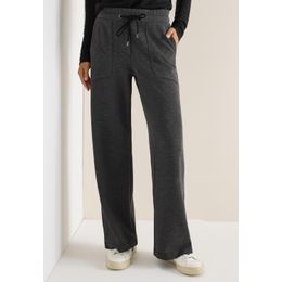 Jogger Pants Cecil, Damen, Gr. L, Länge 30, schwarz, Stoff, 63% Polyester, 32% Viskose, 5% Elasthan, unifarben, loose fit normal, Hosen, im Loose Fit