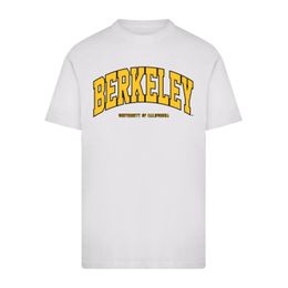 T-Shirt F4NT4STIC "Berkeley University of California Arch", Herren, Gr. L, weiß, Obermaterial: 100% Baumwolle, regular fit, Rundhals, ohne Bündchen, Shirts, Official Merch