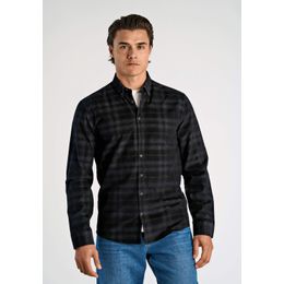 Langarmhemd LINDBERGH "LINDBERGH Cordhemd", Herren, Gr. L, Normalgrößen, schwarz, Obermaterial: 50% Baumwolle, 50% Modal, Hemden