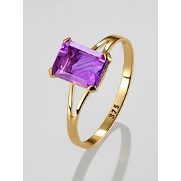 Fingerring Lady Gr. 21, gold (gelbgold 375), Fingerringe, Damen, 21, Metall, Fingerring