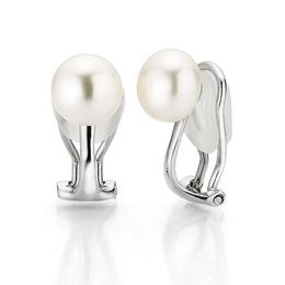 Paar Ohrclips Firetti "Schmuck Geschenk Ohrschmuck ohne Ohrlöcher Perle" Gr. 7, bunt (silberfarben, weiß), Ohrringe, Kinder, 7, Perlen Silber 925 (Sterlingsilber), Perlen, Silber 925 (Sterlingsilber), Made in Germany - mit Süßwasserzuchtperle