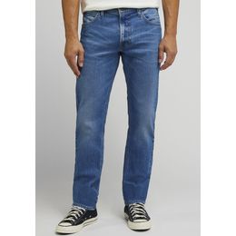 Regular-fit-Jeans Lee "DAREN ZIP FLY", Herren, Gr. 33, Länge 32, blau (indigo vintage), Denim/Jeans, Obermaterial: 95% Baumwolle, 2% Elasthan, 2% Elastomultiester, 1% sonstige Fasern, regular fit lang, Jeans