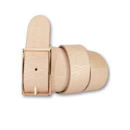Ledergürtel Silbergift, Damen, Gr. 105, beige (champagner), Rindsleder, unifarben, Gürtel Ledergürtel, Schraffiert, goldfarbene Schließe