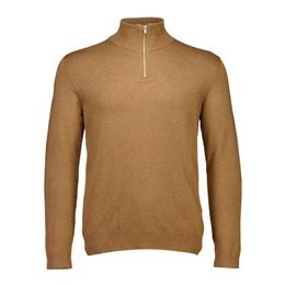 Troyer LINDBERGH "LINDBERGH Troyer", Herren, Gr. M, dk camel mel, Obermaterial: 80% Viskose, 20% Nylon, hoch geschlossener Ausschnitt, Pullover