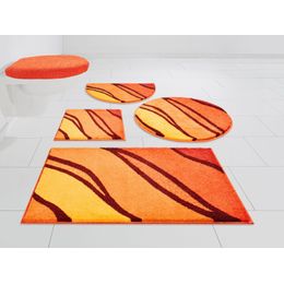 Badematte Grund "Belize, Badvorleger, Badezimmer Teppich, sehr weich" Gr. 12, orange (terra), H:20mm, Polyacryl, Badematten, Badematte, weiche Haptik, auch als 3 teiliges Set erh&auml;ltlich, Made in Europe