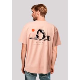 T-Shirt F4NT4STIC "Oversize Escape Discover the World Savannah", Herren, Gr. L, amber, Obermaterial: 100% Baumwolle, oversize, Rundhals, ohne Bündchen, Shirts, Discover the World