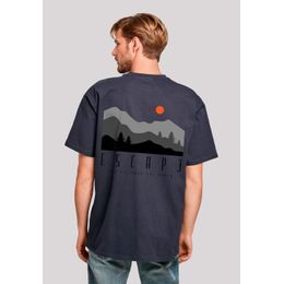 T-Shirt F4NT4STIC "Oversize Escape Discover the World Forest", Herren, Gr. L, blau (navy), Obermaterial: 100% Baumwolle, oversize, Rundhals, ohne Bündchen, Shirts, Discover the World