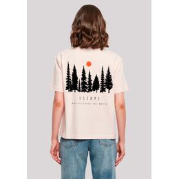 T-Shirt F4NT4STIC "Escape Discover the World Forest", Damen, Gr. L, rosa (pink), Obermaterial: 100% Baumwolle, oversize, Rundhals, ohne Bündchen, Shirts, Discover the World