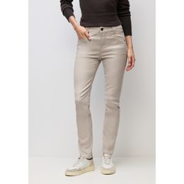 Stoffhose Street One, Damen, Gr. 46, Länge 32, schwarz moonstone sand, Stoff, 79% Viskose, 18% Nylon, 3% Elasthan, unifarben, comfort fit normal, Hosen