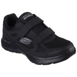 Sneaker Skechers "FLEX ADVANTAGE 4.0", Damen, Gr. 44, schwarz, Leder, Lederimitat, Mesh, Schuhe Sneaker, mit Klettverschl&uuml;ssen, Freizeitschuh, Halbschuh, Schn&uuml;rschuh
