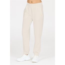ENDURANCE ATHLECIA Sweathose ATHLECIA "Jillnana V2", Damen, Gr. 36, EURO-Größen, weiß, grau, 51% Polyester, 44% Modal, 5% Elasthan, unifarben, lang, Hosen, aus angenehm weichem Material