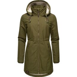 Winterjacke Ragwear "Dakkota", Damen, Gr. 4XL (48), grün (helloliv), Außenmaterial: 100% Polyester, Innenfutter: 100% Polyester, Wattierung: 100% Polyester, tailliert ca. Mitte Oberschenkel, hoch geschlossener Ausschnitt, Ärmel ohne Ärmelschlitz Rippstrickbündchen, Jacken, Wasserdichter Winterparka mit Teddyfleece Innenfutter