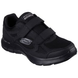 Sneaker Skechers "FLEX ADVANTAGE 4.0", Damen, Gr. 45, schwarz, Leder, Lederimitat, Mesh, Schuhe Sneaker, mit Klettverschl&uuml;ssen, Freizeitschuh, Halbschuh, Schn&uuml;rschuh