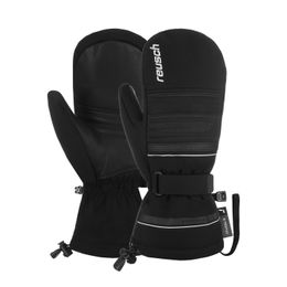 F&auml;ustlinge Reusch "Conan R-TEX XT Mitten", Damen, Gr. 10, schwarz-wei&szlig; (schwarz, wei&szlig;), 86% Polyester, 10% Ziegenleder, 4% Lederimitat, mehrfarbig, Handschuhe F&auml;ustlinge, mit wasserdichter und atmungsaktiver Funktion