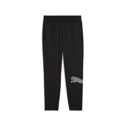 Trainingshose Puma "Train All Day Big Logo Gewebte Hose Herren", Herren, Gr. L, Normalgrößen, schwarz, Obermaterial: 100% Polyester; Taschenfutter: 100% Polyester, regular fit, Hosen