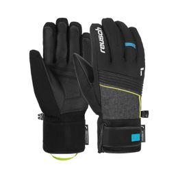 Skihandschuhe Reusch "Louis R-TEX XT", Damen, Gr. 7.5, bunt (schwarz, gelb), 85% Polyester, 15% Polyurethan, unifarben, Handschuhe, mit wasserdichter und atmungsaktiver Funktion