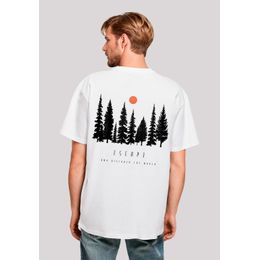 T-Shirt F4NT4STIC "Oversize Escape Discover the World Forest", Herren, Gr. L, weiß, Obermaterial: 100% Baumwolle, oversize, Rundhals, ohne Bündchen, Shirts, Discover the World