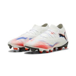 Fußballschuh Puma "FUTURE 8 MATCH FG/AG Fußballschuhe Damen", Gr. 40.5, schwarz-weiß (weiß schwarz glowing rot), Obermaterial: Textil, Synthetik; Futter: Textil, Synthetik; Innensohle: Textil; Laufsohle: Synthetik, Schuhe