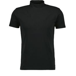 Stehkragenshirt Ragman, Herren, Gr. XL, schwarz, Baumwollmischung, slim fit, hoch geschlossener Ausschnitt, Shirts