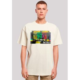 T-Shirt F4NT4STIC "Heroes of Childhood Tao Tao Cassette", Herren, Gr. 4XL, beige (sand), Obermaterial: 100% Baumwolle, oversize, Rundhals, ohne Bündchen, Shirts, Retro, Heroes of Childhood, TV Serie