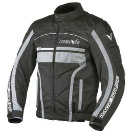 Nerf Motorradjacke NERVE "Race Stuff" Gr. XXL, silber (schwarz, silberfarben), Jacken, Herren, XXL, Obermaterial: 100% Polyester. Innenseite: 100% Polyester, Men