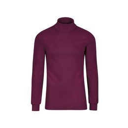 Rollkragenshirt TRIGEMA "TRIGEMA Langarm Ski- und Sport-Rollkragenpullover", Herren, Gr. XL, rot (sangria), 100% Baumwolle (Bio-Baumwolle kbA), Basic, Shirts