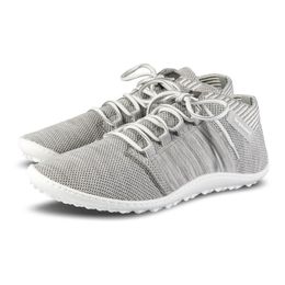Barfußschuh Leguano "BEAT", Damen, Gr. 36, grau (hellgrau, meliert), Textil, Schuhe, Freizeitschuh, Halbschuh, Schnürschuh für Maschinenwäsche geeignet