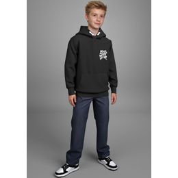 Stretch-Jeans Kangaroos "regular fit mit geradem Beinverlauf", Jungen, Gr. 134, N-Gr, blau (dunkelblau), Denim/Jeans, Obermaterial: 98% Baumwolle, 2% Elasthan, bestickt, Basic, Basic lang, Jeans, bequeme Passform, gerades Bein, niedrige Leibhöhe, Topseller