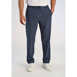 Stoffhose LINDBERGH &quot;LINDBERGH Freizeithose&quot;, Herren, Gr. S, blau (dk dusty blau), Obermaterial: 65% Polyester, 31% Viskose, 4% Elasthan, relaxed fit, Hosen Stoffhose