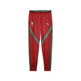 Sporthose Puma "Marokko Gewebte Aufw&auml;rmhose Herren", Damen, Gr. M, Normalgr&ouml;&szlig;en, rot (intense rot archive gr&uuml;n), Obermaterial: 100% Polyester; Taschenfutter: 100% Polyester, unifarben, slim fit, Hosen Sporthose