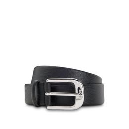 Ledergürtel BOSS "Anna Belt 3 cm N.", Damen, Gr. 85, schwarz (schwarz 001), Rindsleder, unifarben, Gürtel, mit edler Narbung